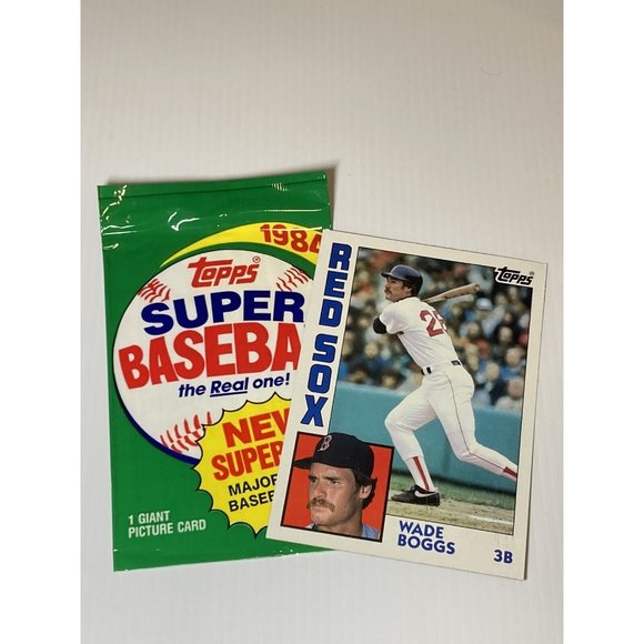 MLB | Toys | 984 Topps Wade Boggs 7 Super Boston Red Sox Jumbo Baseball ...